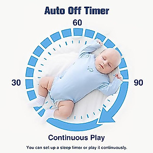 Buffbee Sound Machine with Night Light, 20 Soothing Sleep Sounds, Customizable Glow Lights with 10 Colors, Battery or AC Adapter Powered, Non-Looping White Noise for Kids, Adults and Baby