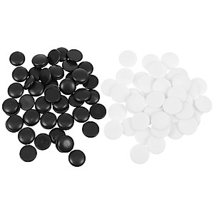 VOSAREA 2 Bags Go Chess Game Ceramics Stones Go Game Pieces Go Game Stones Set for Classic Strategy Go Board Game