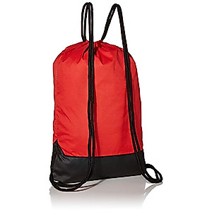 Nike Brasilia Training Gymsack, Drawstring Backpack with Zipper Pocket and Reinforced Bottom, University Red/University Red