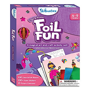 Skillmatics Foil Fun - Unicorns & Princesses, Easter Basket Stuffers, No Mess Art for Kids, Craft Kits & Supplies, DIY Creative Activity, Travel Toys, Gifts for Ages 4, 5, 6, 7, 8, 9