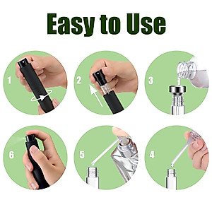 KOIBITO 8ml/5PCS Portable Mini Perfume Atomizer Bottles, Empty Refillable Mini Size Cologne Spray Bottle, Pocket Travel Perfume Sample Bottles