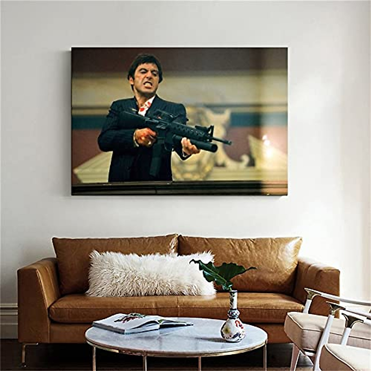 SUPERYUFENG Godfather Scarface Canvas Art Poster and Wall Art Picture Print Modern Family Bedroom Decor Posters 16x24inch(40x60cm)