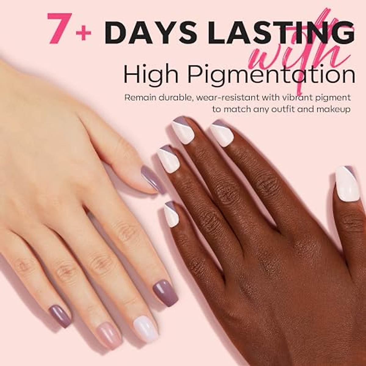 modelones Nail Polish Set 6 Colors Pink Skin Tones Brown Manicure DIY Nail Art Salon Gift for Women Girl