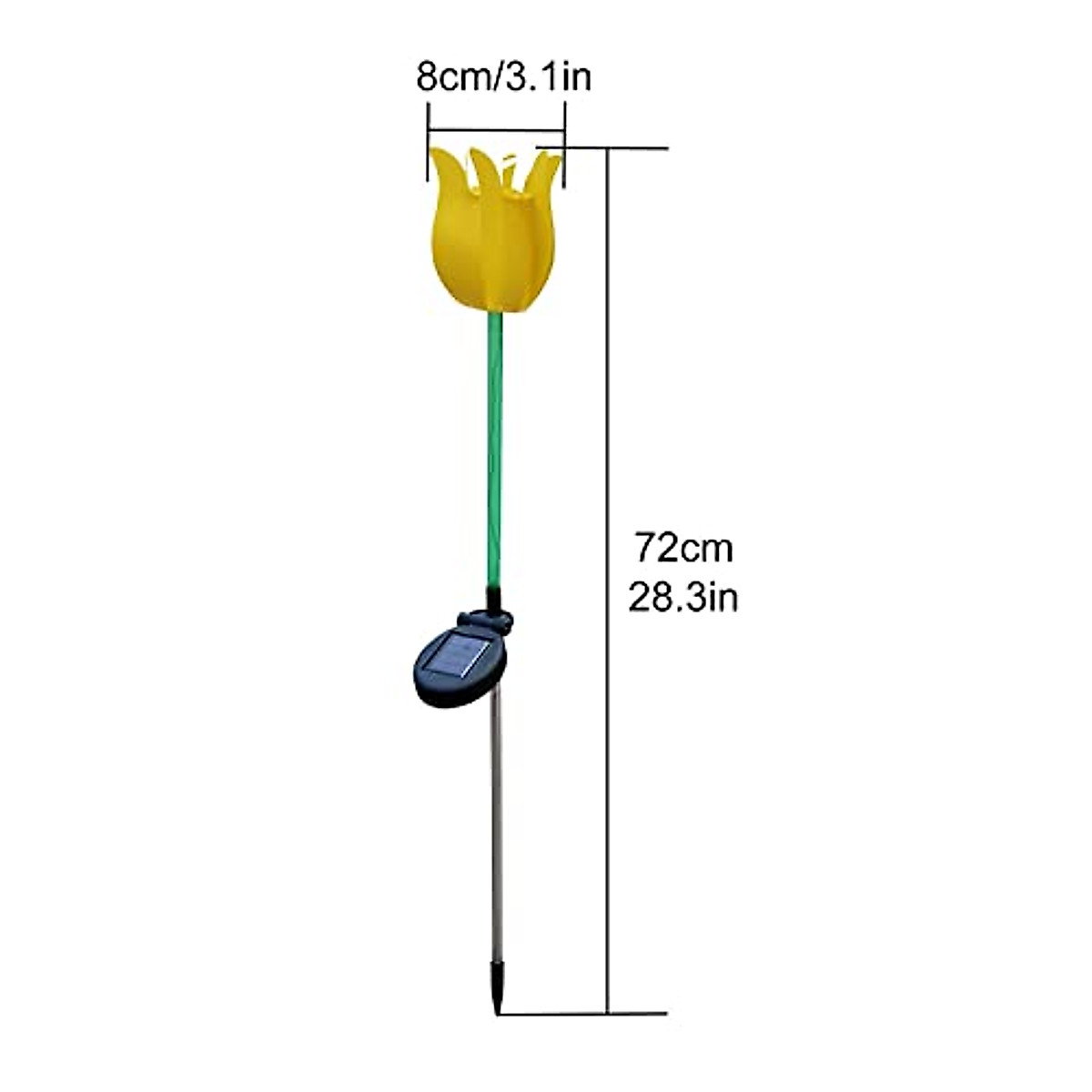 ACJRYO Solar Garden Stake Lights, 2 Pack Tulip Solar Garden Lights Waterproof LED Solar Decorative Powered Lights for Garden Pathway Walkway Patio Lawn Yard Cemetery, Blue