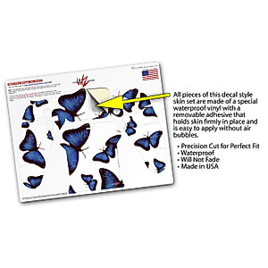 WraptorSkinz Skin Wrap compatible with Sony PS5 DualSense Controller Butterflies Blue (CONTROLLER NOT INCLUDED)