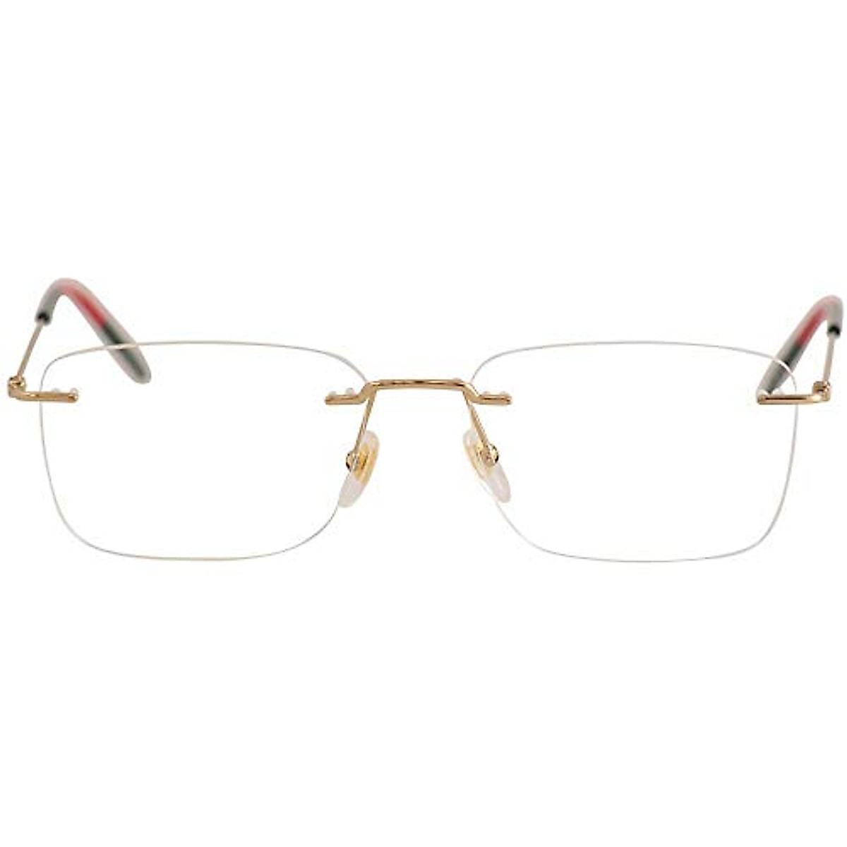 Gucci GG 0399O 002 Light Gold Metal Rimless Eyeglasses 56mm