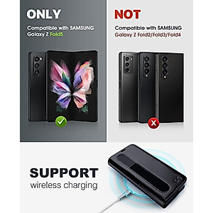 OCASE Case for Samsung Galaxy Z Fold 5 5G Wallet Case with S Pen Holder, PU Leather Flip Folio Case with Card Slots RFID Blocking Kickstand Phone Cover 7.6 Inch for Galaxy Z Fold5 5G (2023)-Black