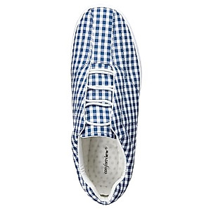 Comfortview Women's Wide Width The Bungee Slip On Sneaker - 8 W, Denim Silver