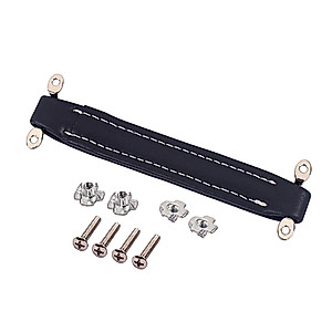 Vintage Style Guitar AMP Amplifier Leather Handle Amp Handle Strap for Guitar Speaker Amplifier (Black)