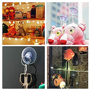 SAVITA 20Pcs 5cm/2 Inches Clear Suction Cups Without Hooks Bathroom Kitchen Suction Cup for Home Decoration and Organization