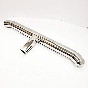 LEDIN 36" Lx3 Hx3 W Towing Hitch Step Bar 2" Receiver Chrome 3" Round Curved Universal Truck Trailer Rear Bumper Guard