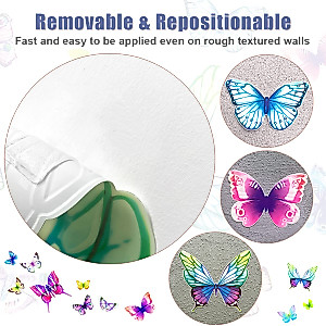 12pcs Large Glow in The Dark Stickers of Butterflies, Removable Reusable on Textured Wall, Wall Decals for Girls Bedroom, Waterproof Premium Butterfly Wall Décor, Unique Gifts for Girls Kids & Teen