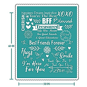 Best Friend Blanket, Valentines Day Gifts for Best Friend, Bestfriend Birthday Gifts for BFF, Super Soft Sherpa Throw, for Women Unique, Birthday Gifts for Friends Female