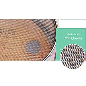 ADESUGATA 2 pack (60/40 Mesh) Professional 6/8/9.5 Inch, Round Flour Sifter for Baking - Flour Sieve Fine Mesh - Premium Rustproof Stainless Steel (9.5" (24 CM))