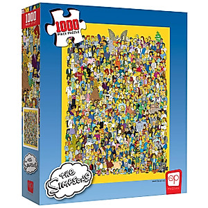 USAOPOLY The Simpsons Cast of Thousands 1000 Piece Jigsaw Puzzle | Officially Licensed Simpsons Merchandise | Collectible Puzzle Featuring Favorite Simpsons Characters from 20th Century Fox, Yellow