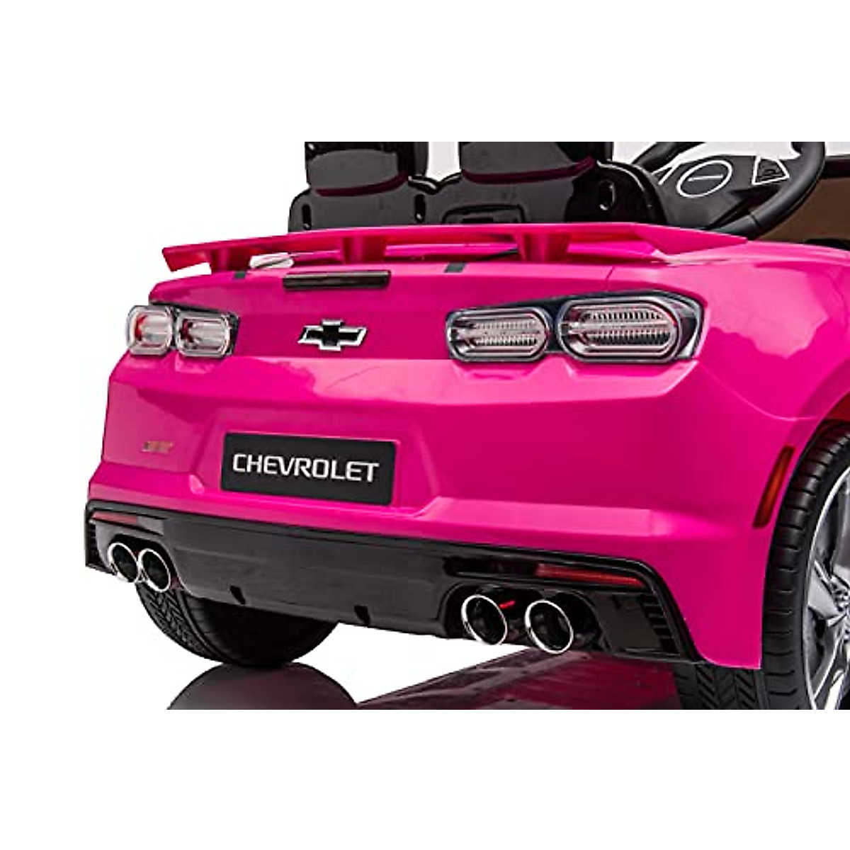 DAKOTT Kids Ride On Sports Car, 12V Battery Powered Chevy Camaro w/Parent Remote Control, Bluetooth, Horn, Music & Headlights Taillights for 3-6 Years