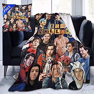 Throw Blanket & Pillow Cover Ultra Soft Fleece Blanket Set Cozy Air Conditioner Blankets Warm Gifts Blanket for Bed Couch Sofa Bedroom 40"X50"