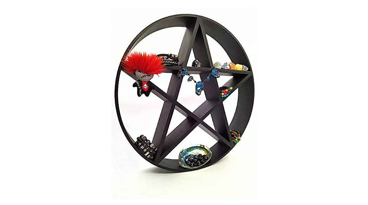 Pentagram Gothic Shelf - Boho & Spiritual Wall Decor for Your Space