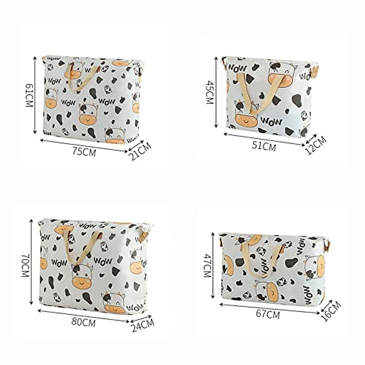 Aopirta Largecapacity Storage Bag with Handle Largecapacity Storage Bag Foldable Storage Bucket for Quilt Blanket