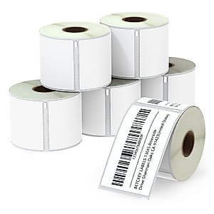 BETCKEY - Compatible DYMO 30256 (2-5/16" x 4") Shipping Labels, Strong Permanent Adhesive & Perforated, Compatible with DYMO Labelwriter 450, 4XL, Rollo & Zebra Desktop Printers [6 Rolls/1800 Labels]