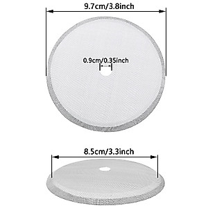 MTQY 6pcs French Press Replacement Filter Screen 3.8 inch 0.35 inch Hole Stainless Steel Coffee Filter Mesh for French Press Coffee Makers