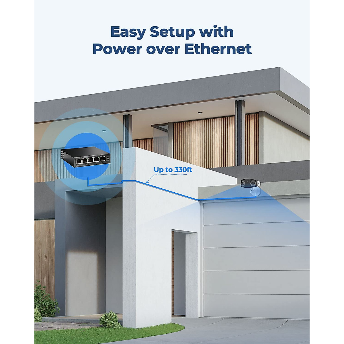 REOLINK 4K PoE Security Camera System, IP Outdoor Cameras 8X Duo 2 PoE with 1x RLN16-410 (Built-in 4TB HDD) Video Recorder