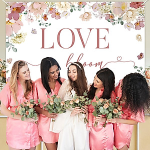 Kreatwow Love in Bloom Bridal Shower Decorations Backdrop Rose Gold Bridal Shower Backdrop Rose Gold Bachelorette Decors Boho Flower Floral Rose Gold Engagement Wedding Bachelorette Party Decorations
