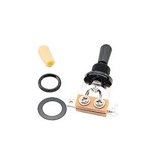 Musiclily Metric 3 Way Short Straight Guitar Toggle Switch Pickup Selector for Epiphone Les Paul Electric Guitar,Black Top with Black Tip