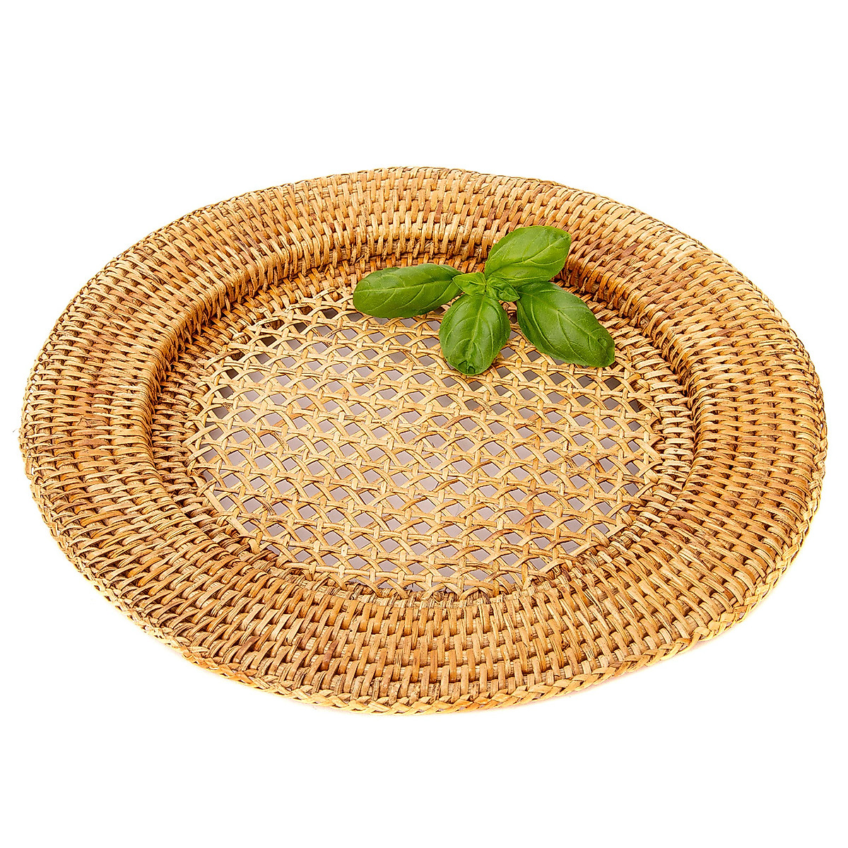 Artifacts Rattan Charger, One Size, Honey Brown