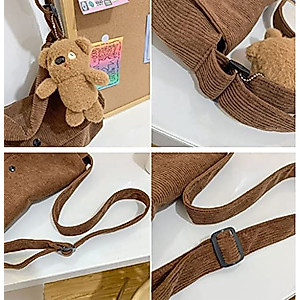 Corduroy Hobo Bag Women Large Satchel Bag Shoulder Bag Stylish Crossbody Bag College Bag Tote Handbag Cute Hobo Bag 2022