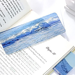 Translucent Bookmark Stationery Marker of Page Reading Assistant Page Holder Landscape Aesthetics Book Page Marker INS Style Page Label(C)