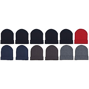24x Winter Beanies & Gloves Combo Pack, Bulk Pack for Men Women, Warm Cozy Gift (Assorted #1)
