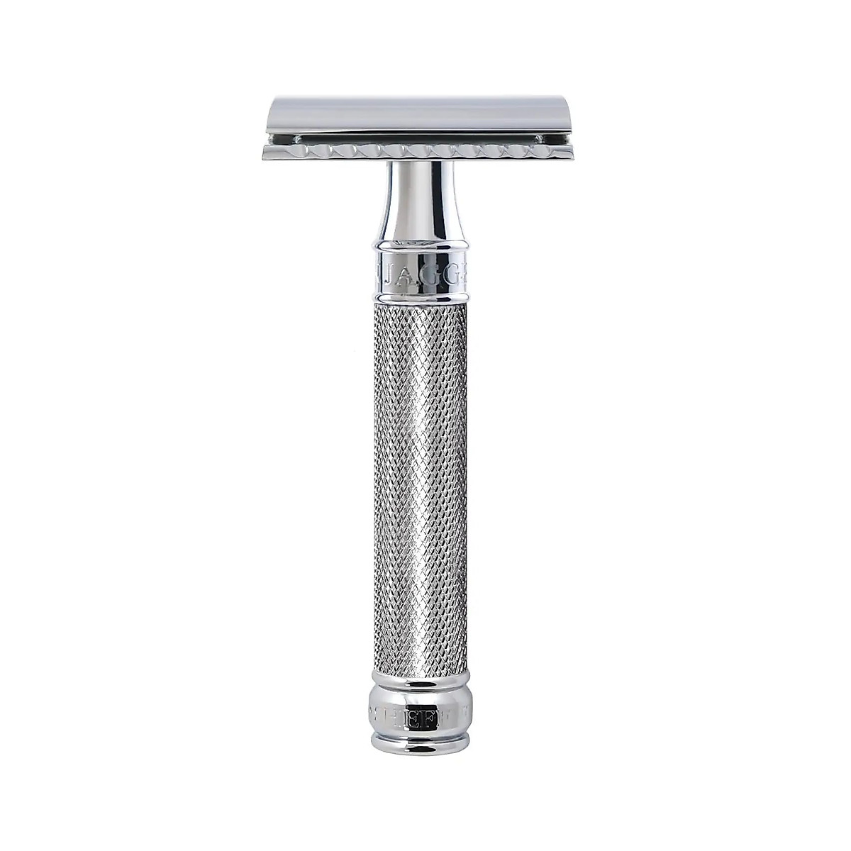 Edwin Jagger DE89KN14BL Reusable Classic Double Edge Safety Razor for Men (Knurled)