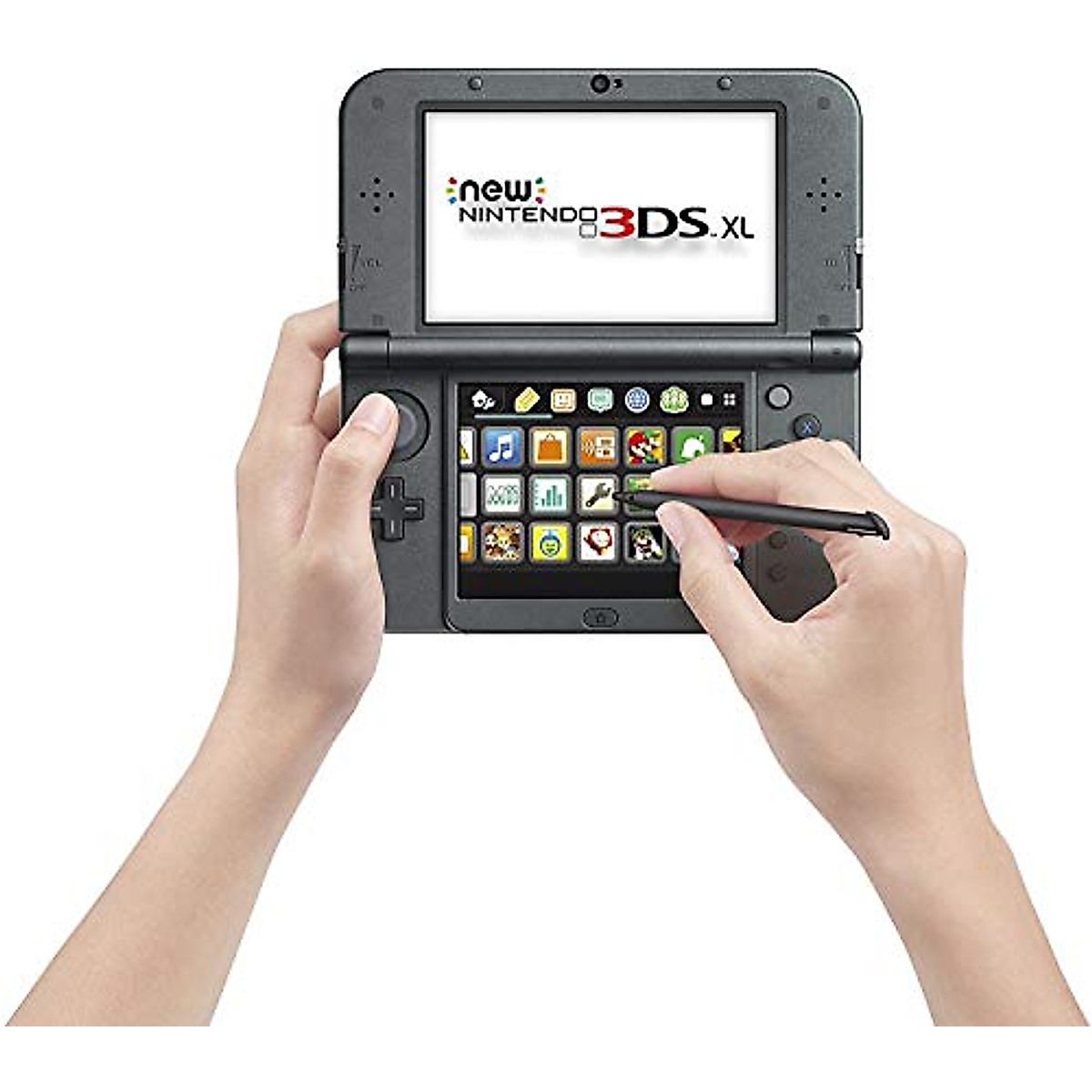 New Nintendo 3DS XL Black Handheld Console and AC Adapter. (Renewed)
