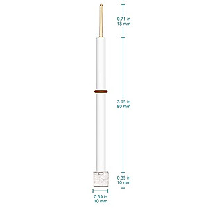 stonylab Platinum Mesh Electrode, 99.99% Purity 10x10 mm Pt Mesh Counter Electrode Platinum Mesh Sheet Electrode with PTFE Body