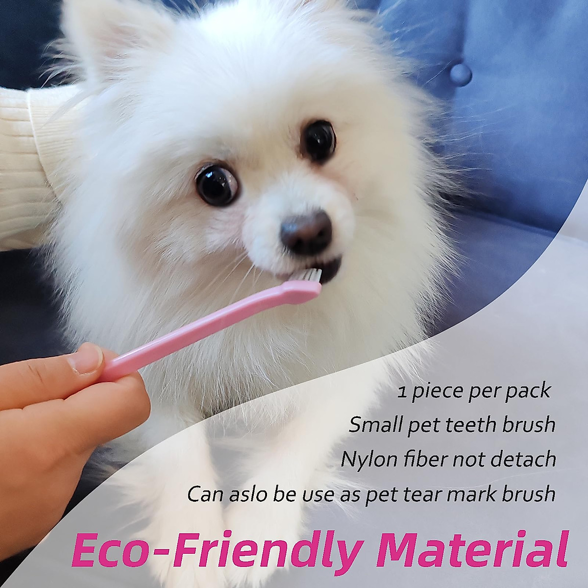 Cat Dog Toothbrush Puppy Tooth Brushing Kit Cat Dental Healthy Pink Teeth Brush for Dogs Dental Hygiene Toothbrush for Pet Kitten Bunny 1 Piece