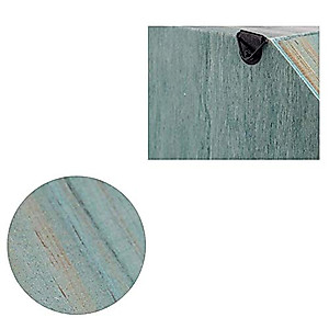 PIBM Stylish Simplicity Shelf Wall Mounted Floating Rack Shelves Retro Solid Wood Storage High Capacity Bar Cafe Save Space,3 Colors,4 Grids, Blue , 30x11x59cm