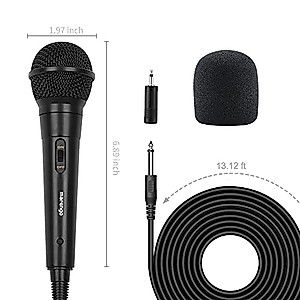 Marengo Handheld Wired Microphone, Cardioid Dynamic Vocal Mic with 13ft Cable and ON/Off Switch, Ideally Suited for Speakers, Karaoke Singing Machine, Amp, Mixer