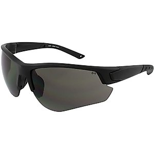 Epoch Eyewear Grunt Tactical Shooting Range Safety Sunglasses with Black Frames with Smoke Lenses