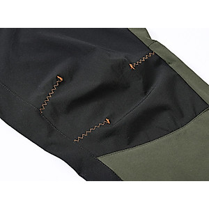 TBMPOY Men's Hiking Work Cargo Pants Lightweight Waterproof Quick Dry Outdoor Mountain Pant Fishing Camping Green 36