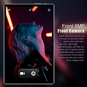 10.1 Inch Tablet, Dual Speakers 8-Core CPU Support Fast Charging 5.0 Tablet 8MP 16MP 100-240V for Android 12 for Office (US Plug)