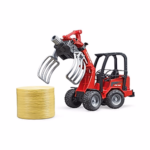 Schaeffer Compact Loader 2034 w Bale Gripper and Bale