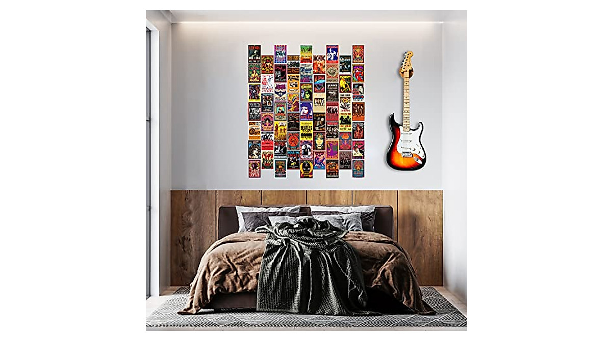 60 Vintage Rock Band Posters for Retro Music Room Decor