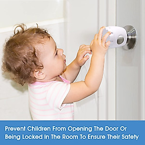 6 Pack Childproof Door Knob Cover, Anglecai Babyproof Baby Door Knob Safety Cover Baby Safety Door Handle Cover Door Knob Locks