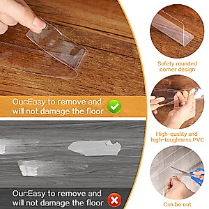 Soaoo 24 Pcs Clear Toy Blockers for Furniture 24'' L x 1.6'' W x 3.2'' H Under Bed Blocker Plastic Under Couch Blocker Couch Stoppers to Prevent Toys Pets from Getting Under Sofa Bed, Easy to Install