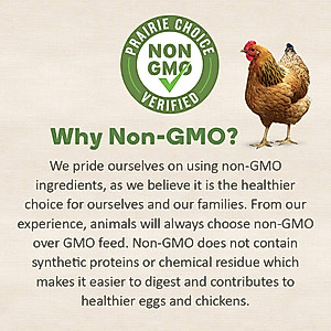 Prairie's Choice Non-GMO Backyard Chicken Feed - Layer Formula, 25lbs