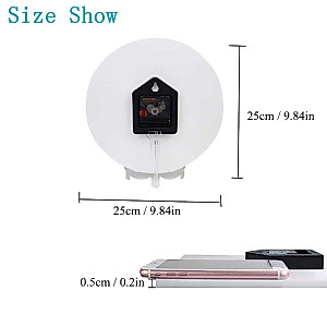 Abucaky Sea Beach Palm Trees Wall Clock Battery Operated Silent Non Ticking Round Clock Tropical Theme Wall Decor for Home, Office, School 9.8 Inch