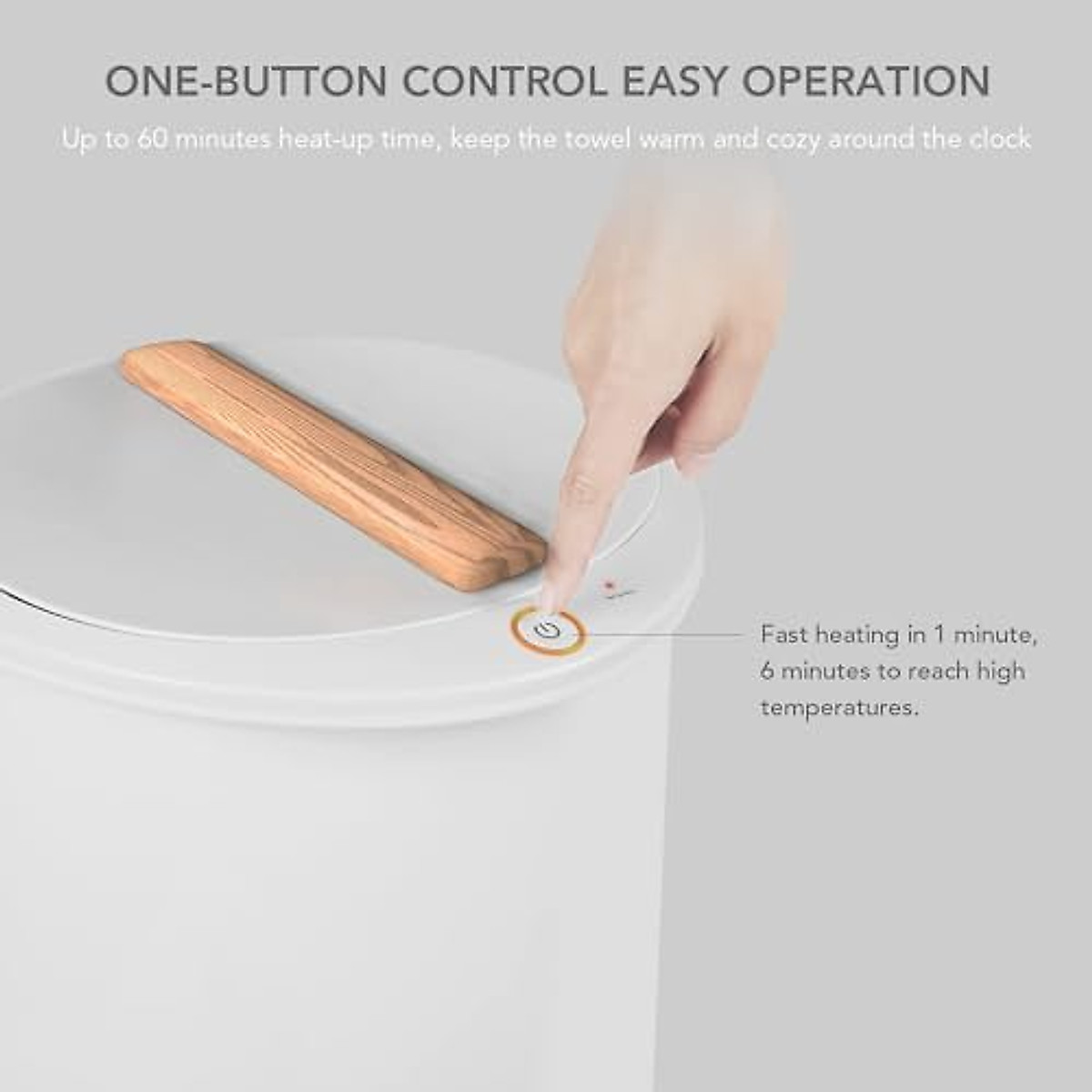 2024 Upgrade Towel Warmers Timer Function Auto Shut Off 20L Large Capacity Hot Towel Warmers Bucket Portable for Bathroom, Ideal Gift for Valentine's Day, White