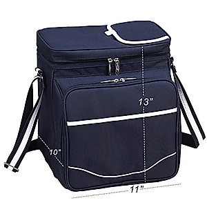 Picnic at Ascot Original Insulated Picnic Basket/Cooler Equipped with Service for 2- Designed, Assembled & Quality Approved in the USA