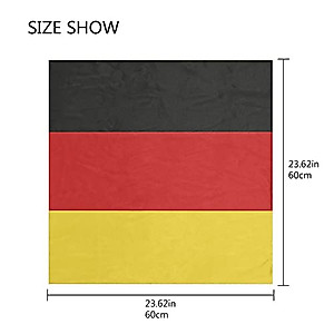 PMAIHNAS Women's Fashion Silk Scarf German Flag Square Satin Headscarf Neck Scarf Head Hair Wraps